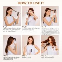 China Fast Drying 8-in-1 Professional Hot Air Hair Dryer Brush with Auto-Wrap Curler and 2M Power Cord 1500W Multi-Styler for sale