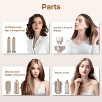 China Cold 4 Gear 8 in 1 Hair Styler 110 000 RPM Speed Negative Ionic Hair Dryer Automatic Curling Iron Volumizer Straightener for sale