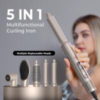 China 6 in 1 Professional Hot Air Styler Powerful Hair Dryer & Straightener Set Curling Volumizing Straightening for sale