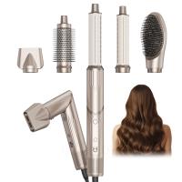 China 5 in 1 Foldable Hair Dryer Brush Wind Blow High-Speed Turbo Blow Dryer Brush Professional 500 Million Negative Ionic Hair Dryer for sale