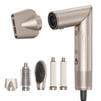 China 5 in 1 Foldable Hair Dryer Brush Wind Blow High-Speed Turbo Blow Dryer Brush Professional 500 Million Negative Ionic Hair Dryer for sale