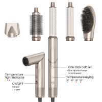 China 5 in 1 Foldable Hair Dryer Brush Wind Blow High-Speed Turbo Blow Dryer Brush Professional 500 Million Negative Ionic Hair Dryer for sale