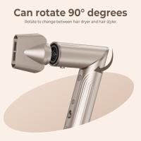 China 5 in 1 Foldable Hair Dryer Brush Wind Blow High-Speed Turbo Blow Dryer Brush Professional 500 Million Negative Ionic Hair Dryer for sale