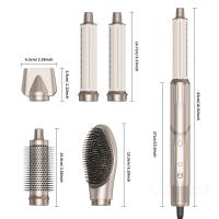 China 5 in 1 Foldable Hair Dryer Brush Wind Blow High-Speed Turbo Blow Dryer Brush Professional 500 Million Negative Ionic Hair Dryer for sale