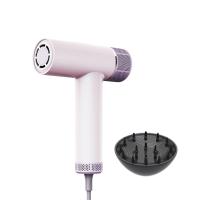 China Double Air Channel High-Speed Ionic Low Noise Blow Dryer With Brushless Motor Magnetic Diffuser For Curly Hair Dryer for sale
