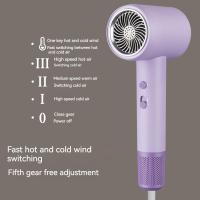 China 2000W Purple High Speed Blue Ray Negative Ion Revair Hair Dryer Temperature Adjustable for Household Use for sale