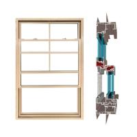 China Tudor Home UPVC PVC Aluminium Windows Single Hung With Mesh for sale