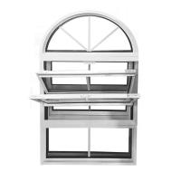 China OEM Arched Double Aluminum Hung Window Fluorocarbon Coating for sale