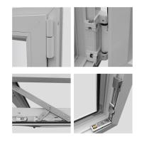 China European Style Tilt and Turn UPVC Window Outward Swing for sale