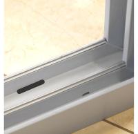 China 80mm UPVC Double Glass Sliding Window With Screen Net And Crescent Lock for sale