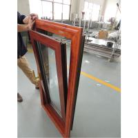 China Windproof Tilt And Turn UPVC Window Oak Finish for sale