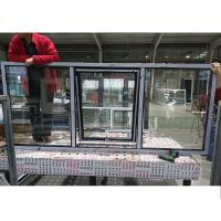 China Fixed Fiberglass Aluminum Awning Window Top Hung Black Frame for sale