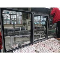 China Fixed Fiberglass Aluminum Awning Window Top Hung Black Frame for sale