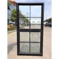 China Black Sash Hung Single Pane Vinyl Windows 58mm Aluminum Alloy for sale