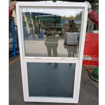 China Slimline UPVC Single Hung Window With Custom Made Glass for sale
