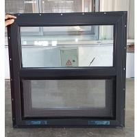 China Single Slide UPVC Openable Window Anthracite Grey PVC Vinyl Plastic for sale