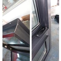 China Single Slide UPVC Openable Window Anthracite Grey PVC Vinyl Plastic for sale