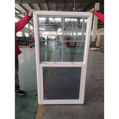China Tempered glass UPVC Single Hung Window For Cottage Double Glazed for sale