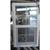 China Sash Vertical Fixed Impact Anthracite UPVC Windows 87mm for sale