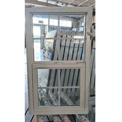 China Sash Vertical Fixed Impact Anthracite UPVC Windows 87mm for sale