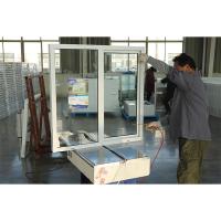China Reception Area UPVC Sliding Window with Frosted Glass Privacy  Cheap Replacement UPVC Sliding Window for Home Renovation for sale