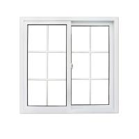 China Single Sliding With Mosquito Net Tempered Glass Upvc Plastic Horizontal Modern Window for sale