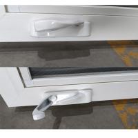 China PVC Plastic Casement Window Door Double Tempered Glass Crank Open for sale