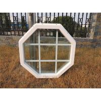 China UPVC Vinyl Octagon Fixed Glass Window 75mm Profile for sale