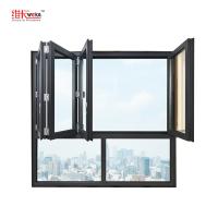 China Aluminium Folding Double Glazed Bifold Windows Hurricane Proof Custom for sale