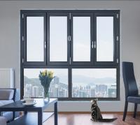 China Tempered Glass Bifold Sliding Glass Doors Window Aluminum Alloy for sale