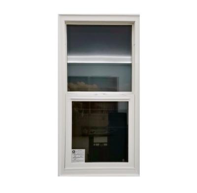 China White UPVC PVC Single Hung Window Lower Panels Slides Vertically for sale