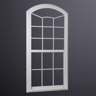 China North American Latest Design Grill PVC Single Hung Window UPVC Plastic Glass for sale