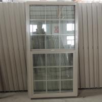China PVC Lower Panel Low-E Glass Top Fixed Sash Single Hung Window Crescent Lock for sale