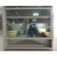 China Ventilation Glass Apricot UPVC Single Hung Window Vertical Sliding Design for sale