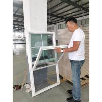 China NFRC Vinyl UPVC Single Hung Window With Grids And Nail Fins for sale