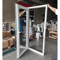 China Upvc Vinyl Plastic Double Glazed Windows Right Outswing Exterior Door ODM for sale