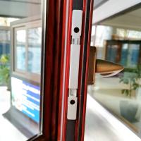 China Horizontal Brown Woodgrain Upvc Windows Opening Swing for sale