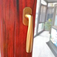China Horizontal Brown Woodgrain Upvc Windows Opening Swing for sale