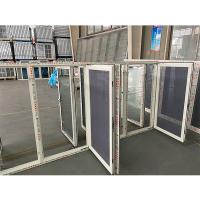 China PVC Triple Glazed French Casement Window Door Vinyl With Security Net for sale