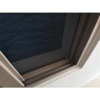 China Flush PVC Anthracite Double Glazed Windows With Grill 2.28 Inch for sale