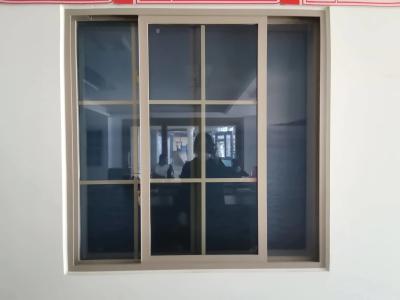 China Flush PVC Anthracite Double Glazed Windows With Grill 2.28 Inch for sale