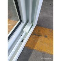 China 58mm Single Sliding Window Single Glass Tempered Glazed White UPVC for sale