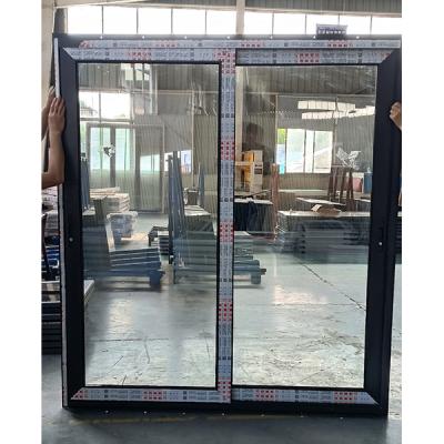 China Black Bifold UPVC Sliding Window And Door For Balcony ISO9001 Certificated for sale