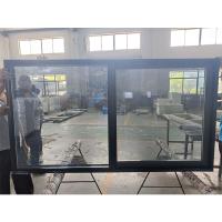 China Mildew Resistant Huge Black UPVC Glass Sliding Window For House Decorative for sale
