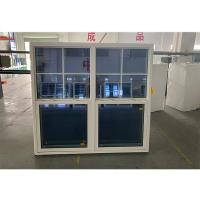 China Vinyl Plastic Frame Glass UPVC Single Hung Window Customized With Crescent Lock for sale