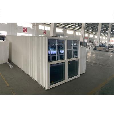 China Vinyl Plastic Frame Glass UPVC Single Hung Window Customized With Crescent Lock for sale