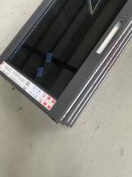 China Wooden Color Tempered Glass Aluminum Awning Window Top Hung for sale