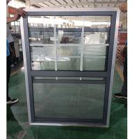 China Single Tilt Sash Aluminum Hung Window Ventilation Double Glazed Black for sale