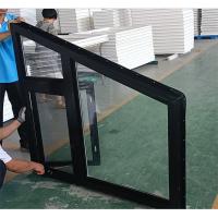 China Vinyl PVC Double Glazed Windows Casement Trapezoidal Swing Open For House for sale