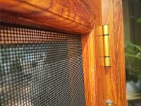 China Best Design Octagonal Fixed Glass Top Hung Aluminium Alloy Woodgrain Windows for sale